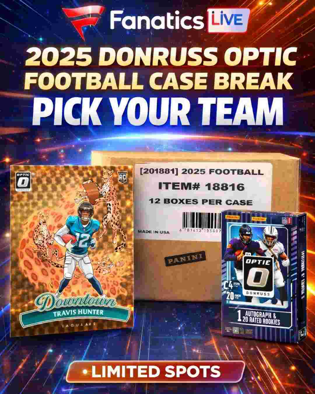 Breaks N Takes - 2025 Donruss Optic Football Hobby Case Break PYT on ...