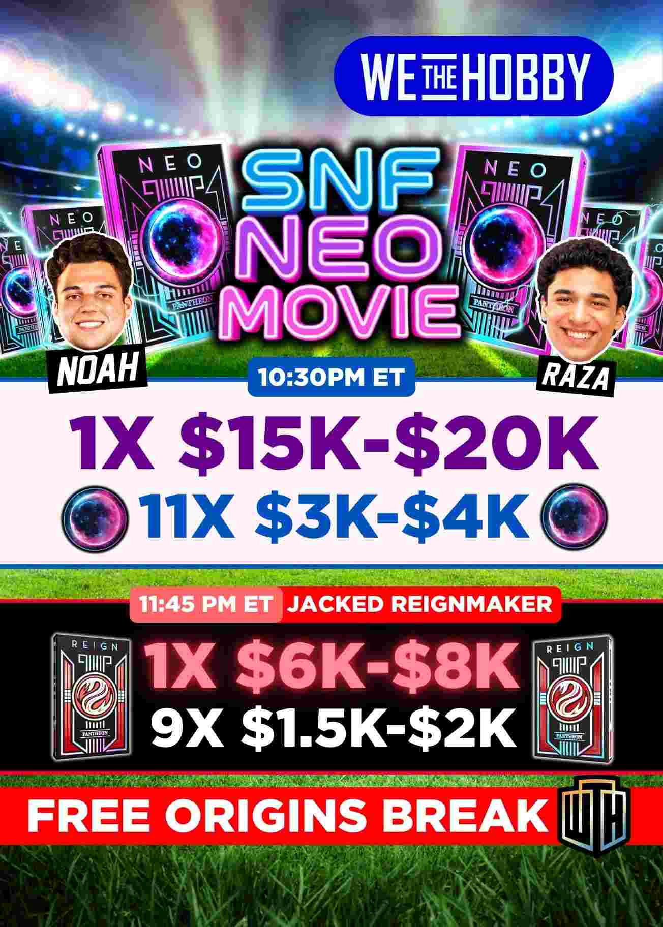 WeTheHobby - THE RETURN OF SUNDAY NIGHT NEO MANIA!!🥳🚀 on Fanatics Live