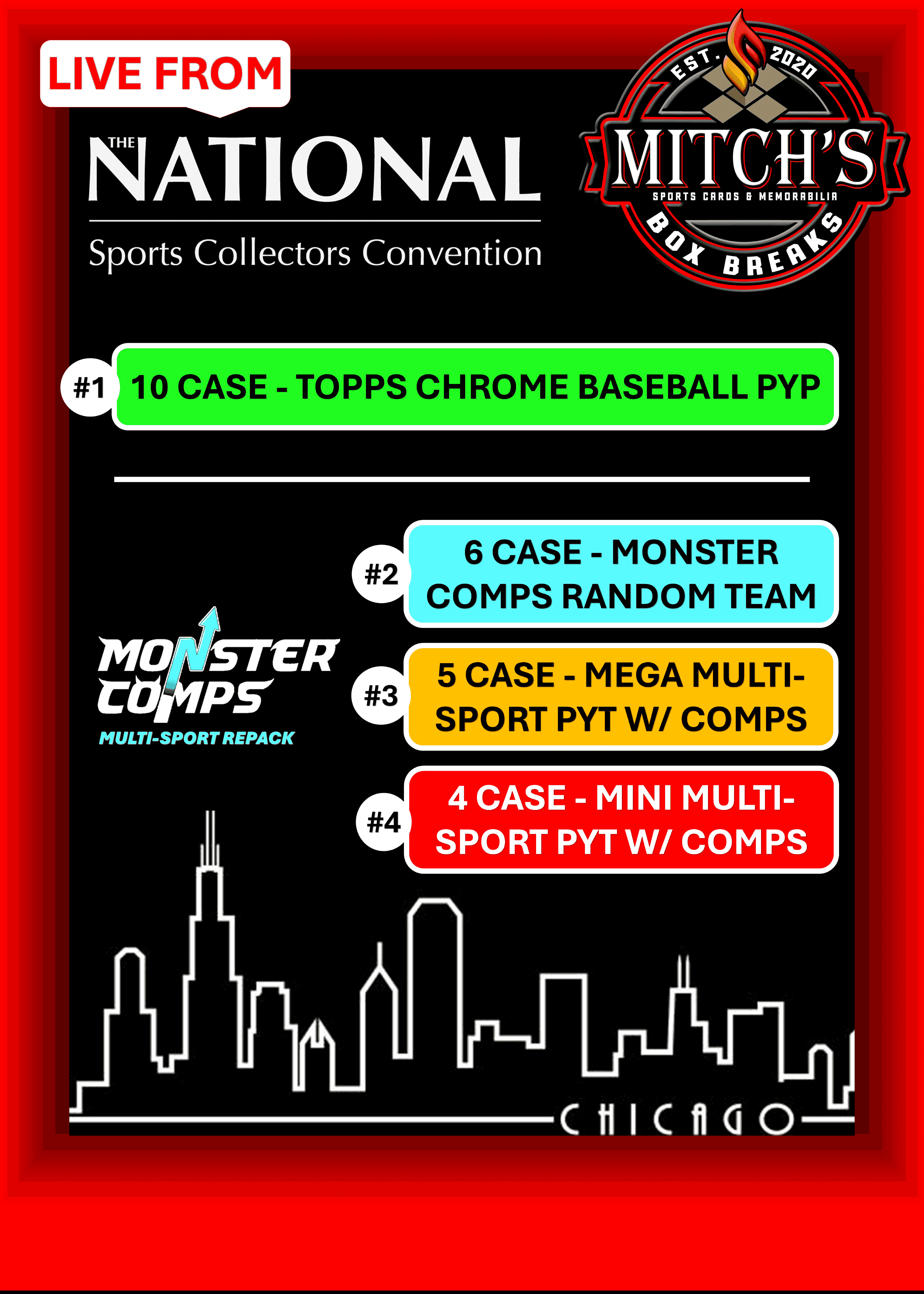 Mitch's Box Breaks - Mega Monster Comps PYT National Breaks! on ...