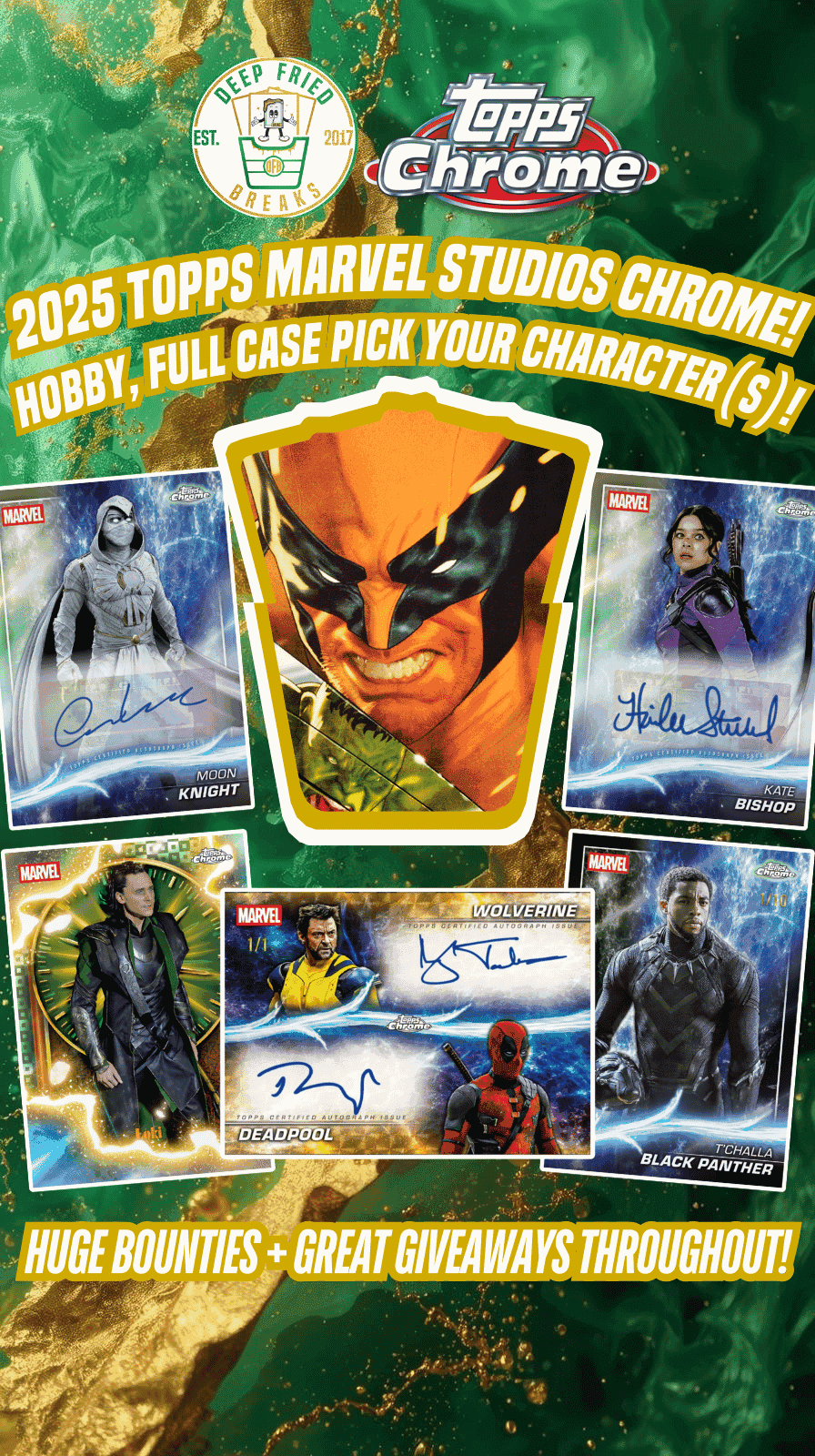 Deep Fried Breaks - 2025 Topps Chrome Marvel Studios, HOBBY Full Case ...