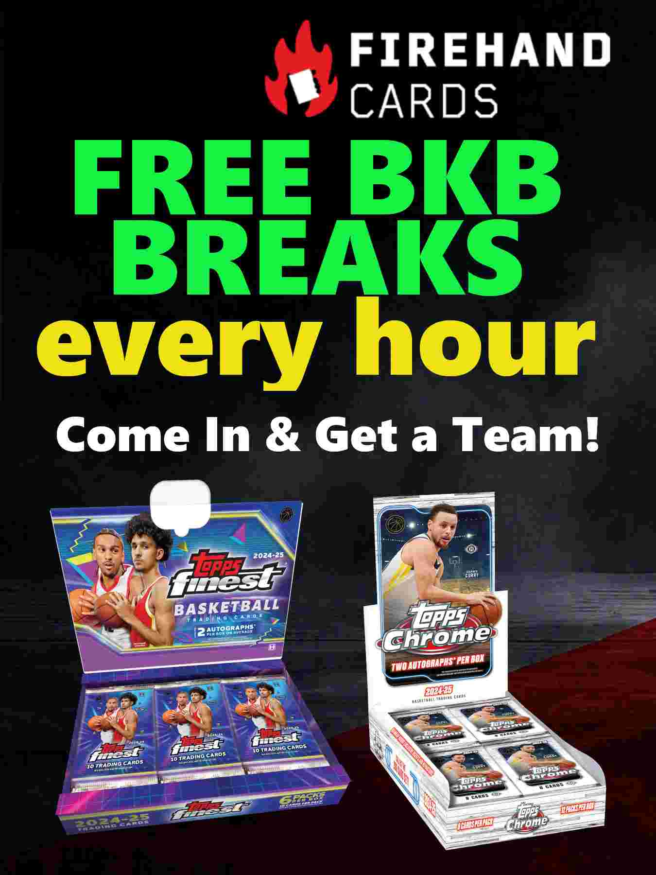 Firehand Cards - $1 Topps Chrome BKB Auctions on Fanatics Live
