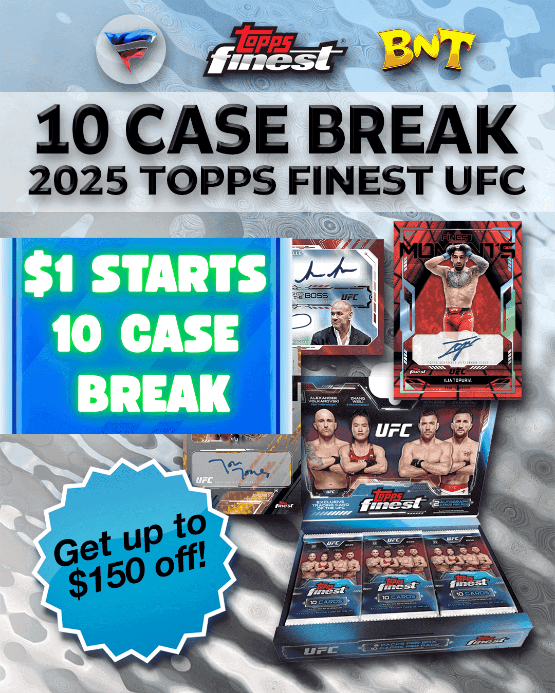 Breaks N Takes - UFC Topps finest 10 Case Break on Fanatics Live