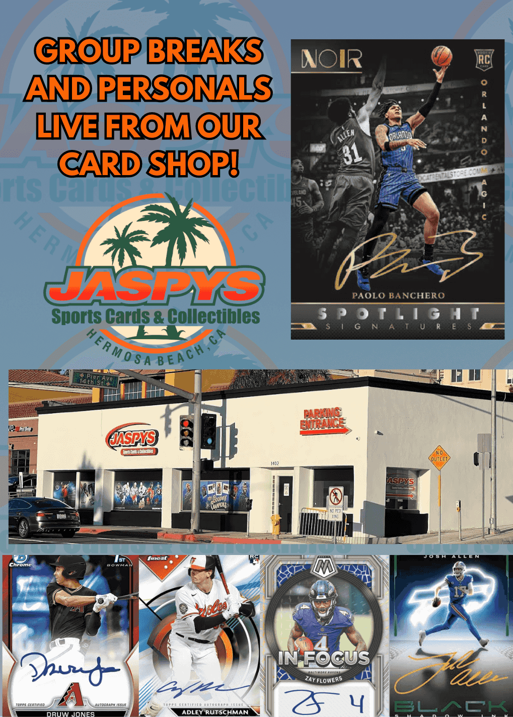 Jaspy's - CASE BREAKS + PERSONALS LIVE FROM OUR CARD SHOP! on Fanatics Live