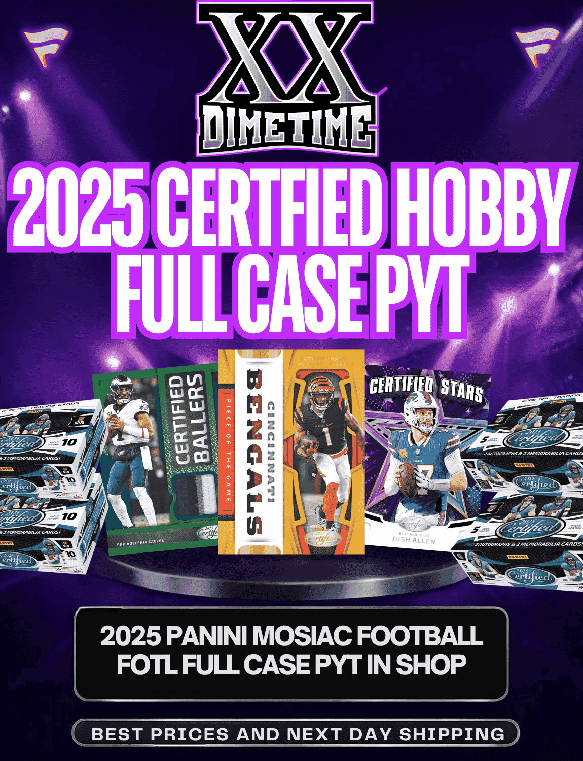 Dimetime Sportscards - CERTIFIED FB FULL CASE PYT | NOIR SOCCER FULL ...