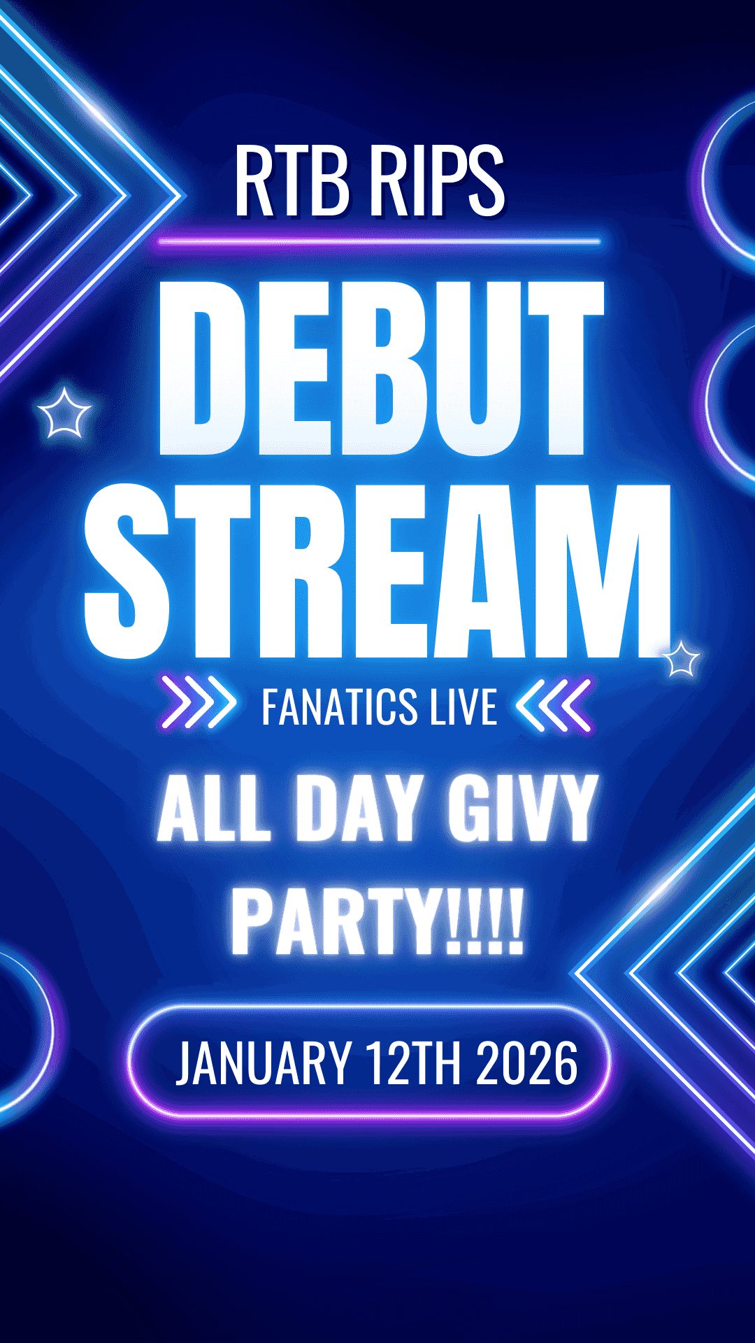 RTB RIPS - FANATICS LIVE DEBUT GIVY STREAM!!! on Fanatics Live