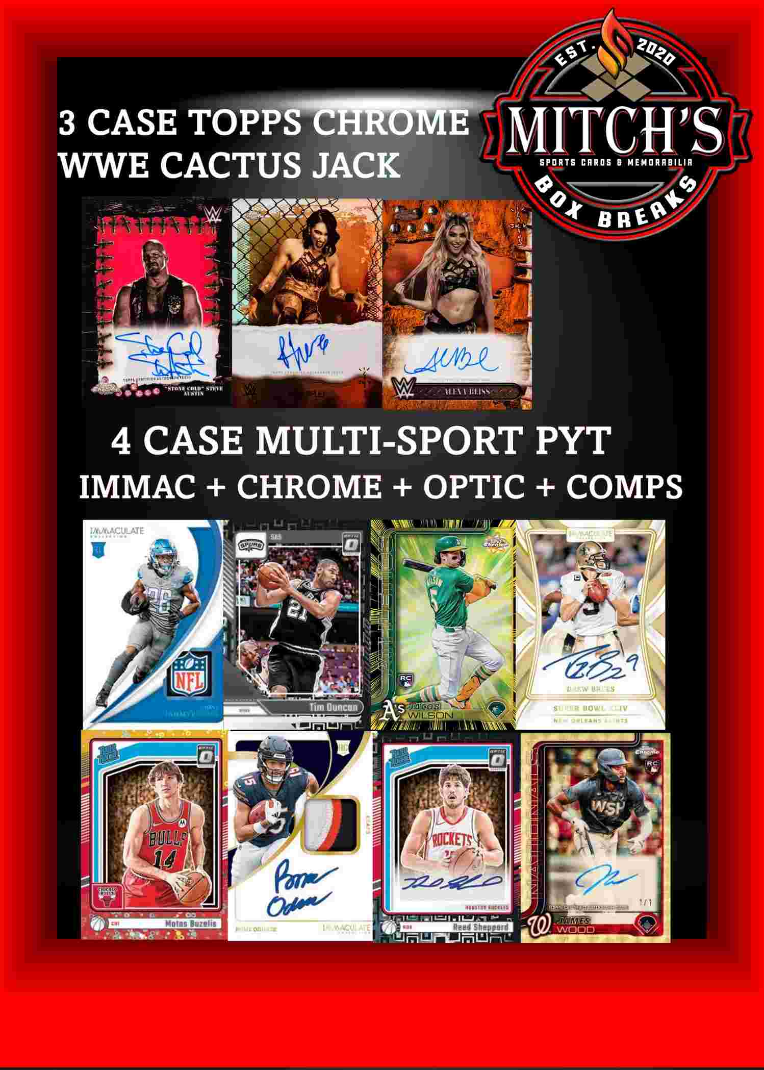 Mitch's Box Breaks - 4 TEAMS LEFT - 4 CASE MULTI-SPORT PYT + 3 CASE ...