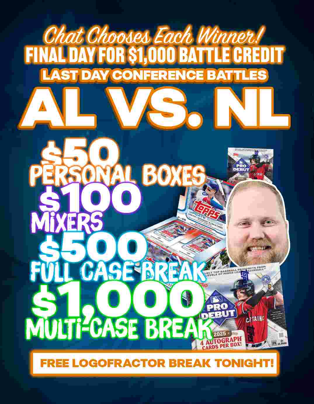 Layton Sports Cards - FINAL DAY FOR $1,000+ BATTLE CREDIT on Fanatics Live