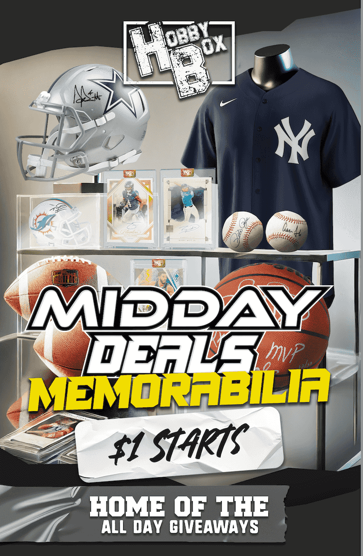 Hobby Box - MIDDAY MEMORABILIA MADNESS! Everything starting @ $1! on ...