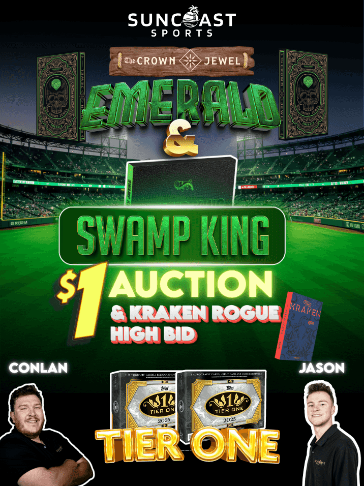 Suncoast Sports - $1 AUCTION, SWAMP KING, CROWN JEWEL EMERALD, KRAKEN ...