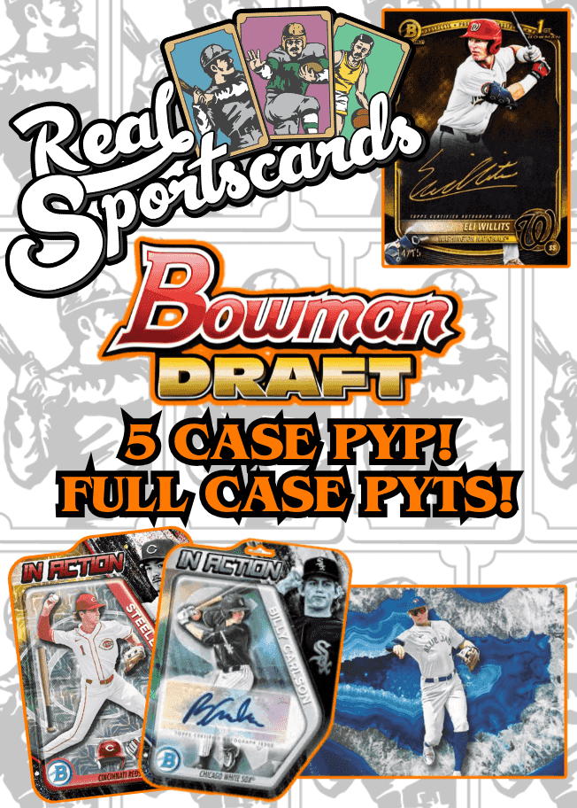 Real Sportscards - '25 Bowman Draft Baseball 5 Case PYT & 11 Teams ...