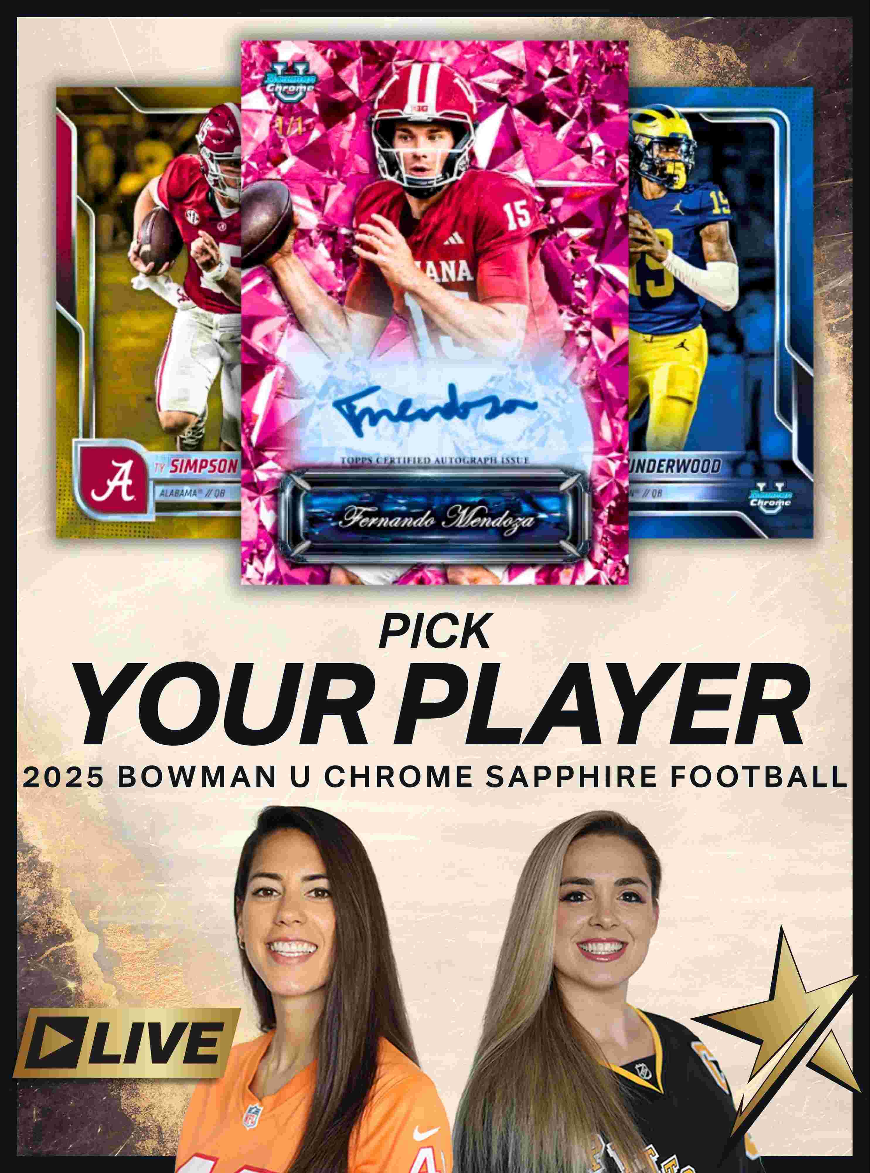 Headline Breaks - 🏈 2-Cases Bowman Chrome U Sapphire Football PYP with ...