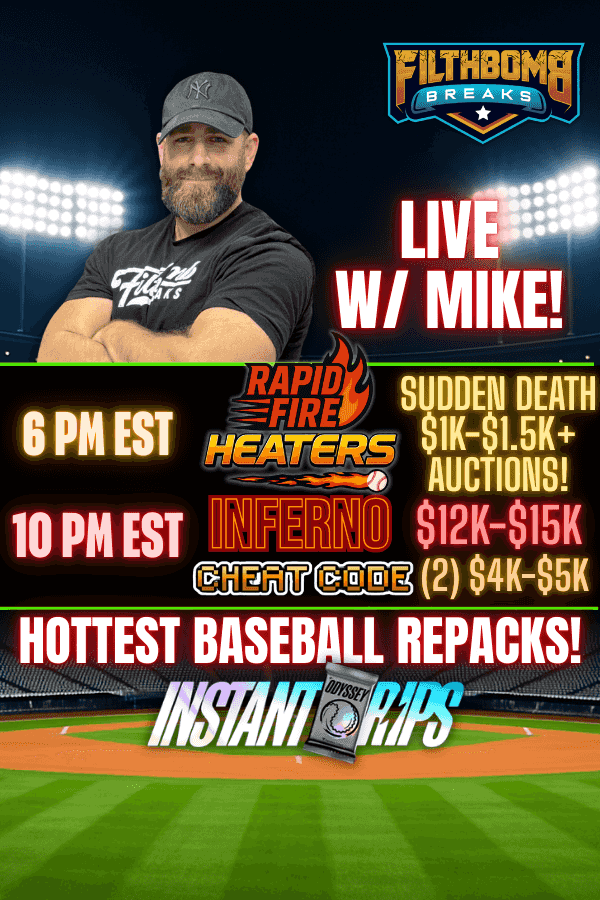Filthbomb Breaks - HEATERS INFERNO BASEBALL REPACK W/ MIKE! on Fanatics ...